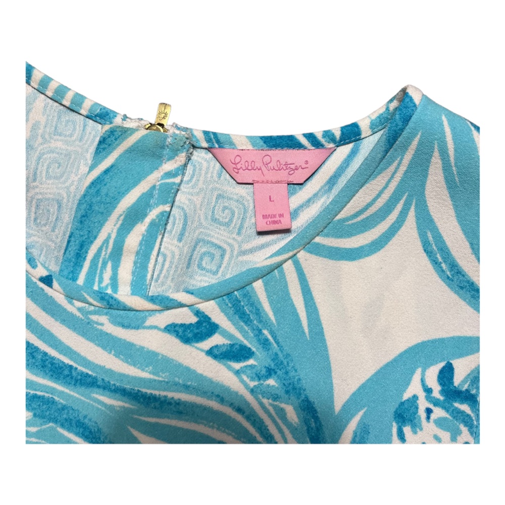 Lilly Pulitzer Sabrina Sea Ruffles Tiger Wave Shift D… - Gem